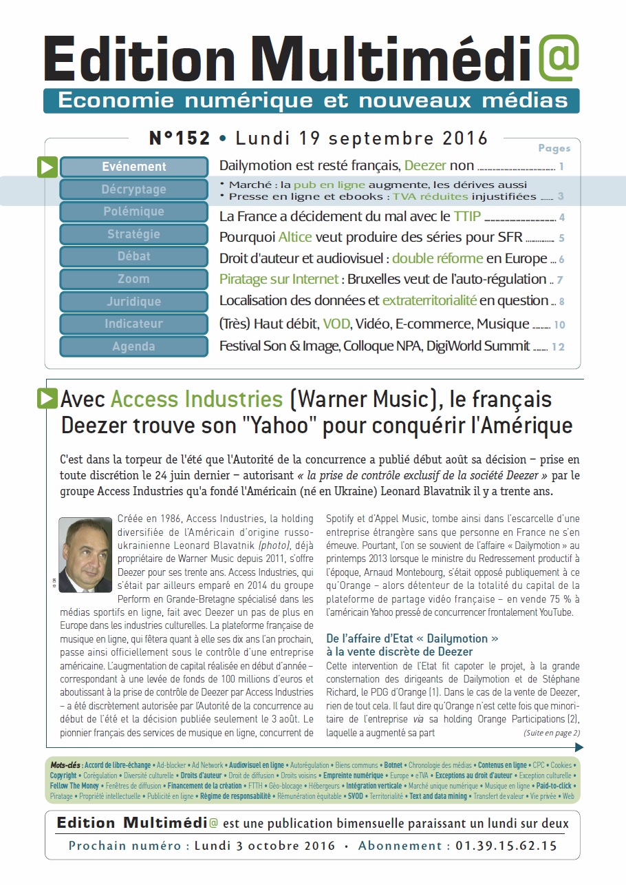 au-sommaire-du-n152 | Edition Multimédi@